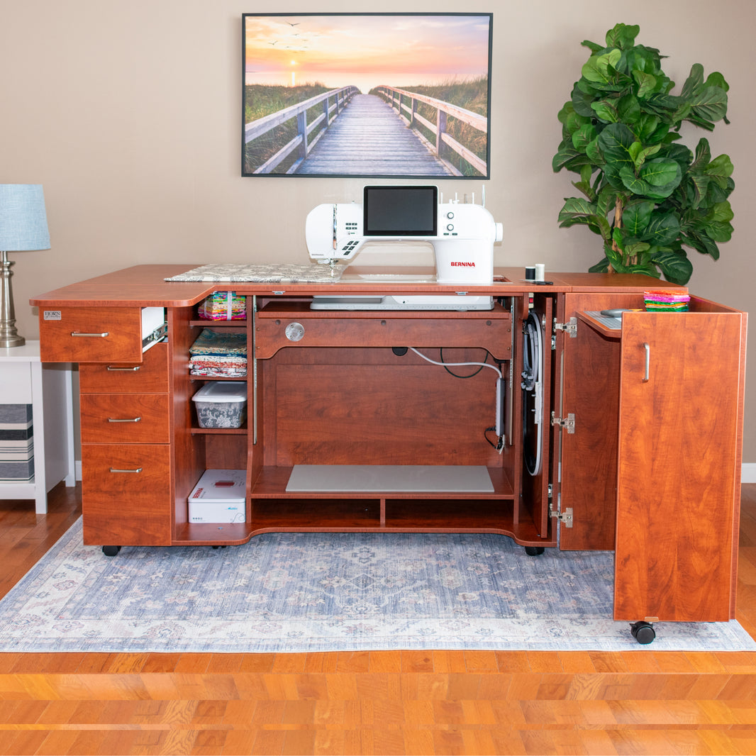 Premium Sewing Cabinets & Furniture | EMI Option | Top Notch Sew & Vac